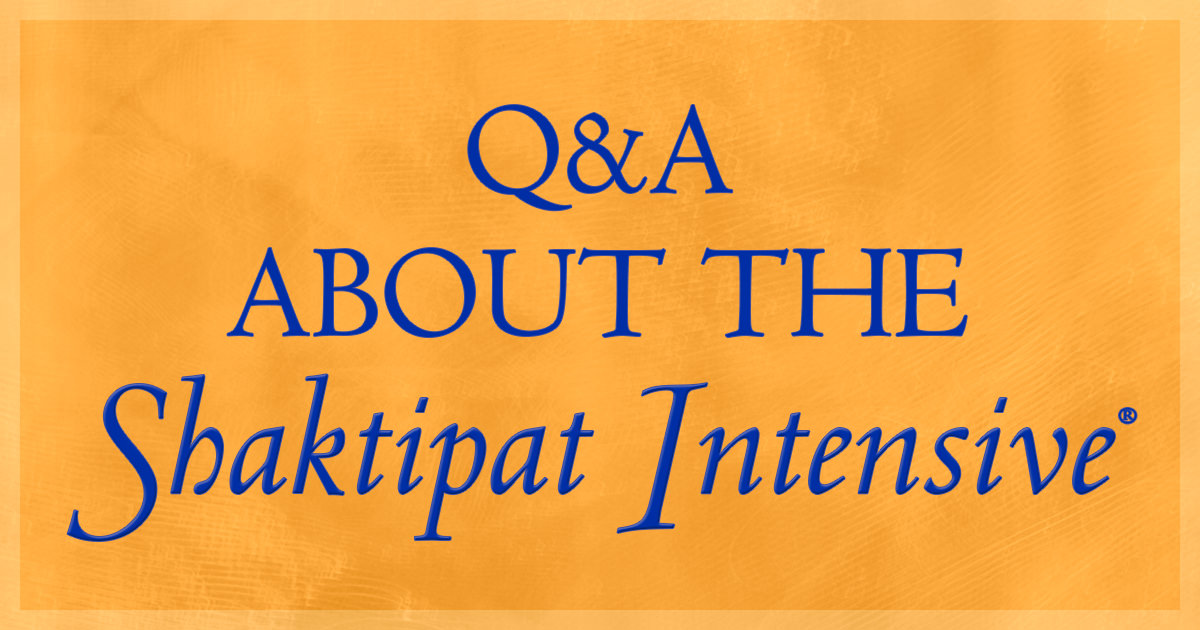 Question and Answers with Swami Shantananda