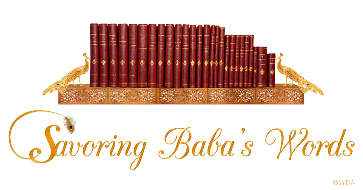 Savoring Baba's Words